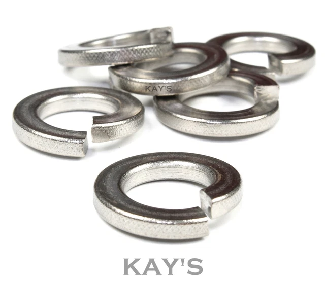 SPRING LOCK WASHERS A2 Stainless Steel Square Coil Section Metric M2 ...