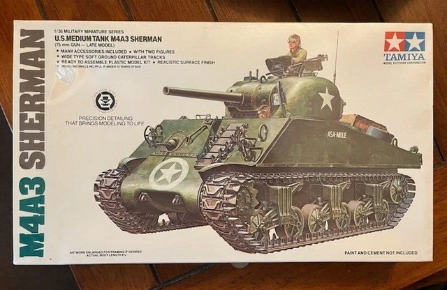 TAMIYA 1/35 U.S. Medium Tank M4A3 Sherman Plastic Model Kit - New ...