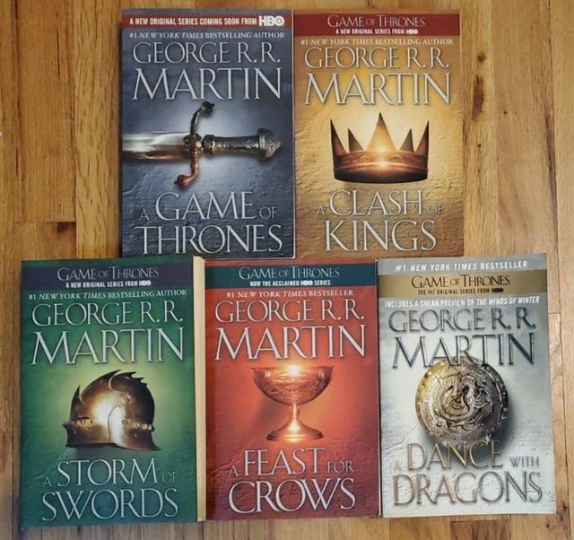 GEORGE R. R. Martin 5 books lot A Song of Ice & Fire Game of Thrones ...