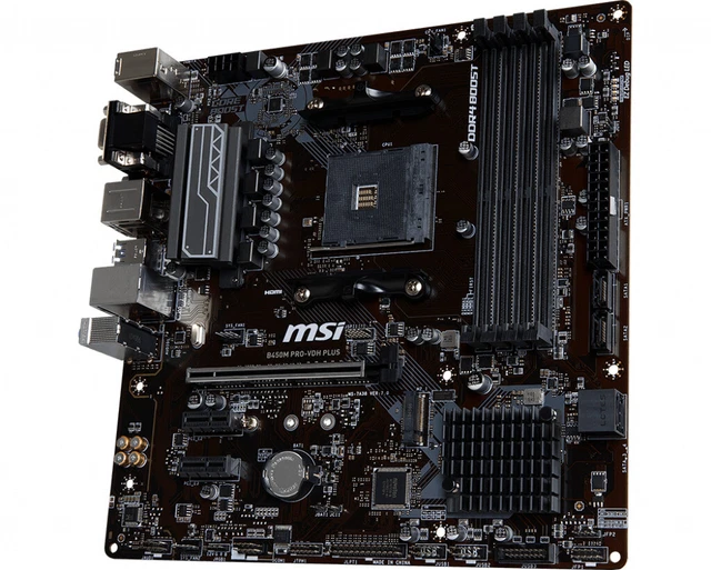 MSI B450M PRO-VDH PLUS scheda madre Advanced Micro Devices B450 socket ...