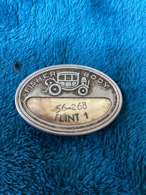 VINTAGE 1930-1940 FISHER Body Flint #1 Employee Badge 56-268 £45.07 ...