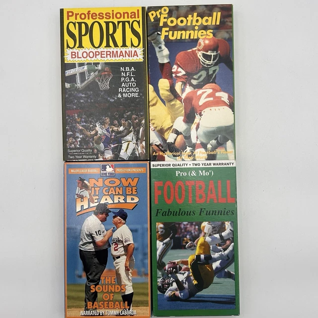 SPORTS BLOOPERS VHS lot -Pro Football Funnies VHS 1987 Sports Bloopers ...