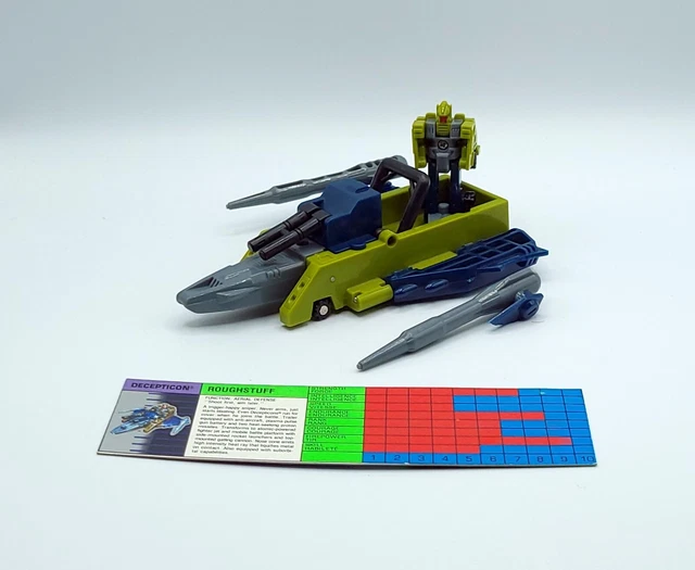 VINTAGE TRANSFORMERS G1 Micromasters Roughstuff Complete with File Card ...