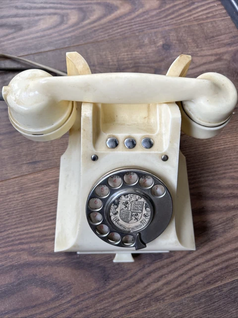 IVORY BAKELITE TELEPHONE - Rotary Dial With Tray £104.72 - PicClick UK