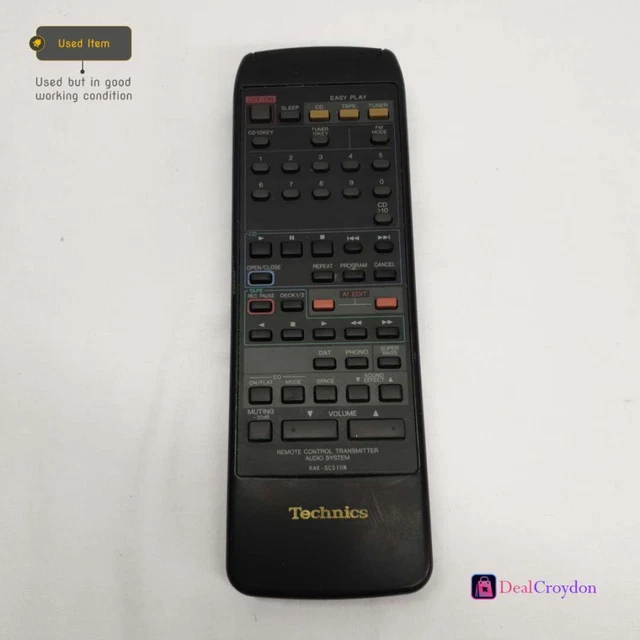 TECHNICS RAK-SC510W REMOTE Control Transmitter Audio System Genuine ...