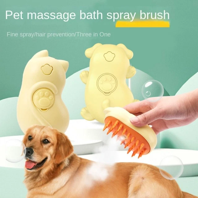 MANUAL MASSAGE COMB Cat Steam Brush Anti Flying Hair Dog Comb Pet £11. ...