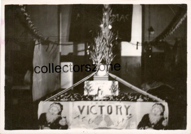 WW2 INDIA BRITISH Army Barracks Christmas Display Original photo 3.25x2 ...