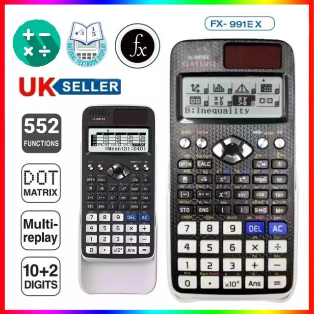 NEW FX-991EX CLASSWIZ Advanced Engineering Scientific Calculator 552 ...