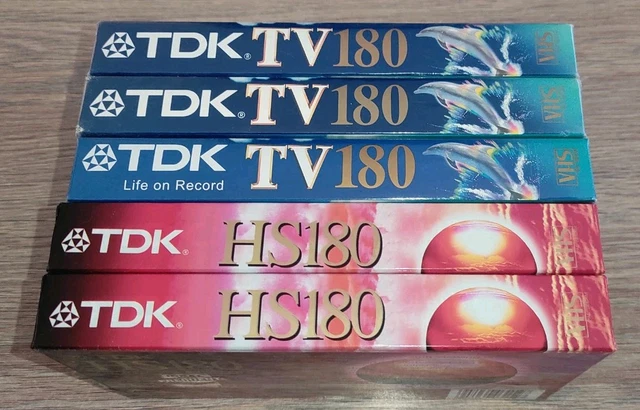 LOT DE 5 Cassette Video Vhs Tdk 180 Neuf Sous Blister K7 Magnétoscope EUR 25,00 - PicClick FR