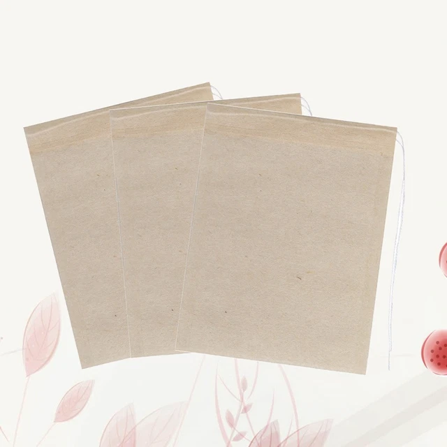 100 PCS DISPOSABLE Drawstring Tea Bag Filter Paper for Loose Leaf Tea £ ...