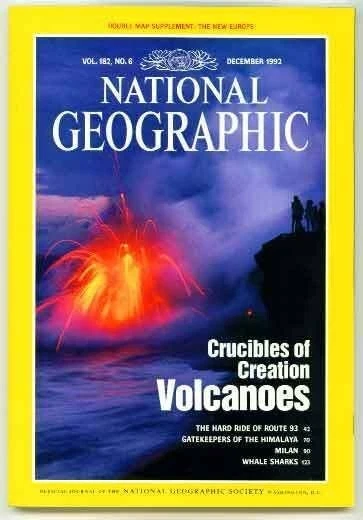 NATIONAL GEOGRAPHIC 1992 December Volcano + EUROPE MAP £16.31 - PicClick UK