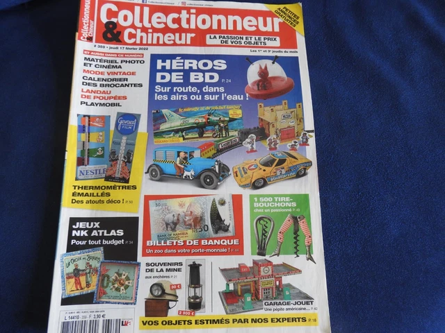 REVUE COLLECTIONNEUR & chineur n°359 heros de BD / garage jouet EUR 3 ...