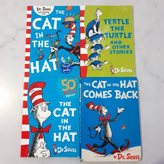 DR. SEUSS BOOKS x 4 Lot Collection The Cat in the Hat, Yertle The ...