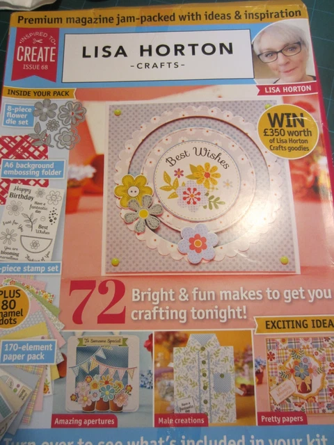 LISA HORTON CRAFTS Box Card Making Kit Magazine Stamps, Dies, Papers and More £13.35 - PicClick UK
