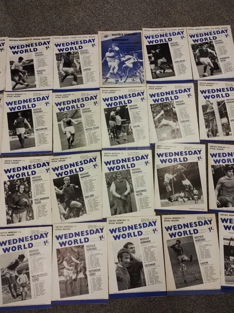 JOB LOT 24 Sheffield Wednesday 1969-70 Home Programmes £10.79 - PicClick UK