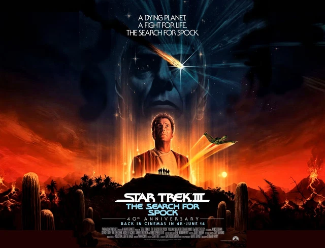 STAR TREK III THE SEARCH FOR SPOCK 40th Anniversary quad poster print ...