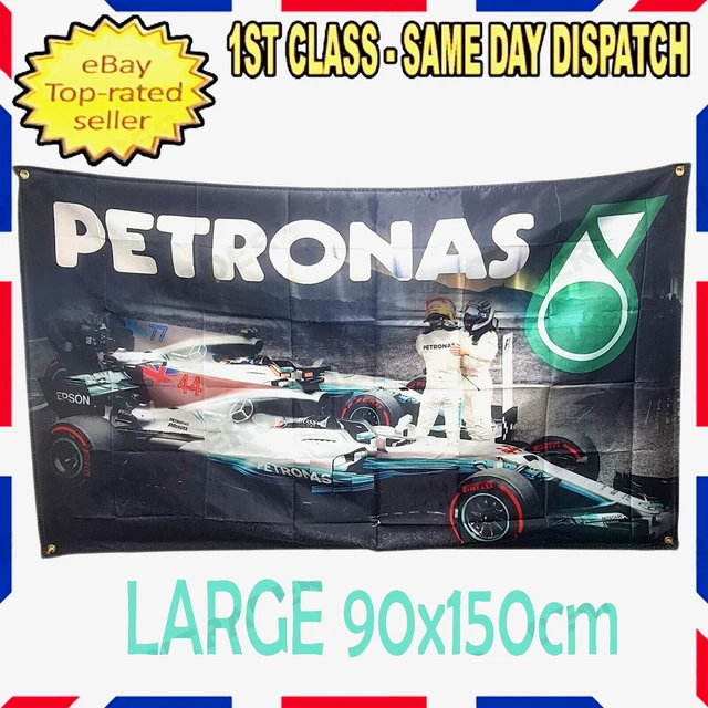 MERCEDES F1 FLAG Large 3x5ft Lewis Hamilton Petronas Formula 1 Flag ...