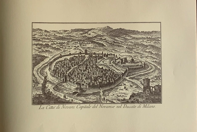 NOVARA MAPPA CARTA Geografica Antiche Citta Italiane Koller 1967 EUR 9 ...