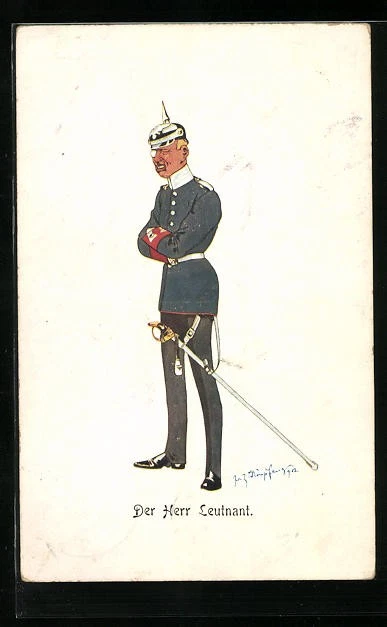 KÜNSTLER-AK FRITZ SCHÖNPFLUG: Der Herr Leutnant mit Monokel 1916 EUR 10 ...