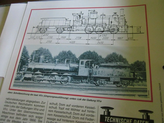 DAMPFLOK MIT RISSZEICHNUNG G1 bad. VIIa,c badische Staatsbahn BR 53.85 1866 EUR 3,80 - PicClick DE