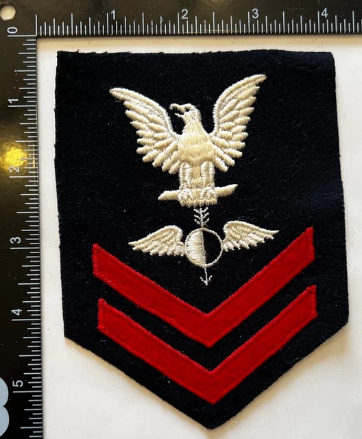 WWII USN US Navy Aerographer Petty Officer 2nd Class Blue Rate Patch ...
