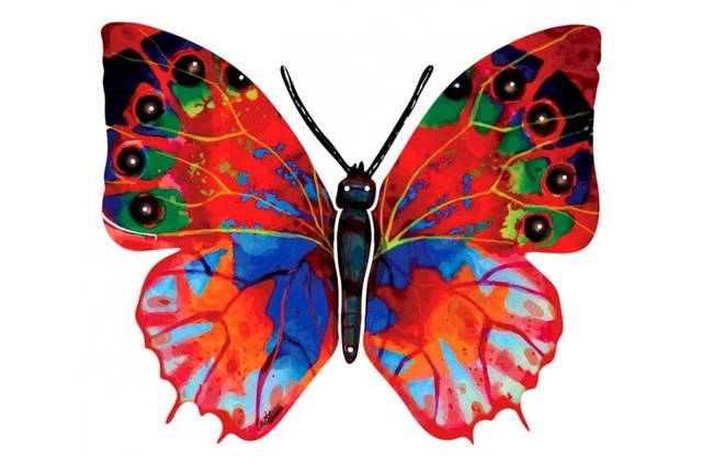 SCULPTURE MURALE EN acier papillon pop art moderne David Gerstein Hadar ...