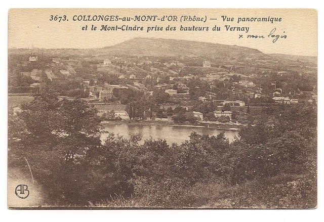 COLLONGES-AU-MONT-D'OR VUE panoramique et le mont-cindre prise du ...