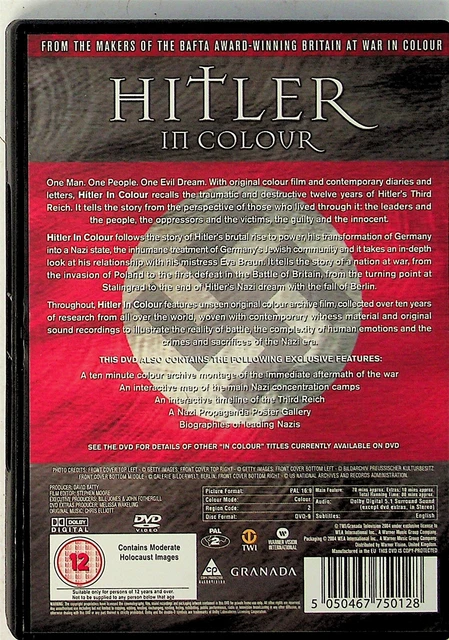 HITLER IN COLOUR-THE Story Of, DVD (World War II) Archive Film, Witness ...