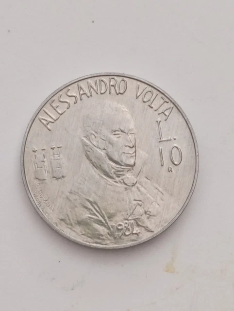 MONETA REPUBBLICA SAN Marino 10 Lire Alessandro Volta 1984 FDC EUR 1,60 ...