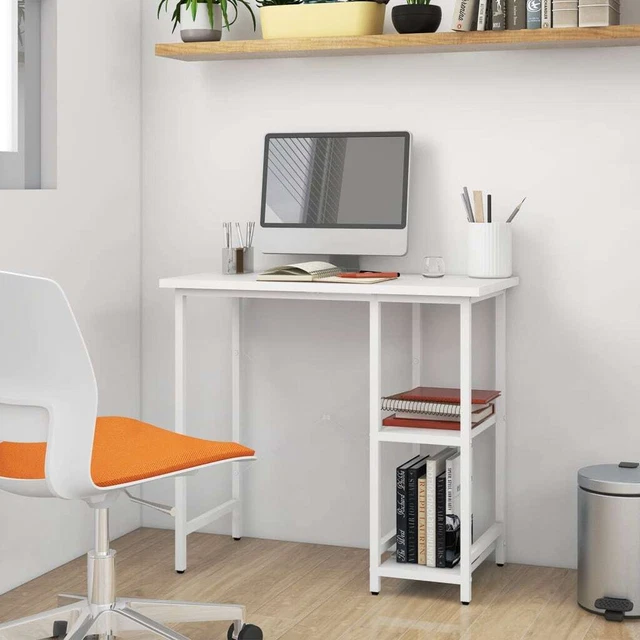 1628718 SCRIVANIA PER Computer Bianca 80x40x72 cm in MDF e Metallo EUR ...