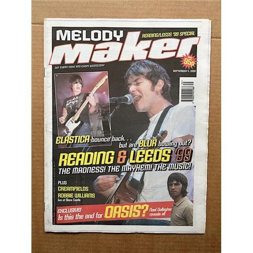 BLUR MELODY MAKER Magazine September 4 1999 - Damon Cover + More Inside ...
