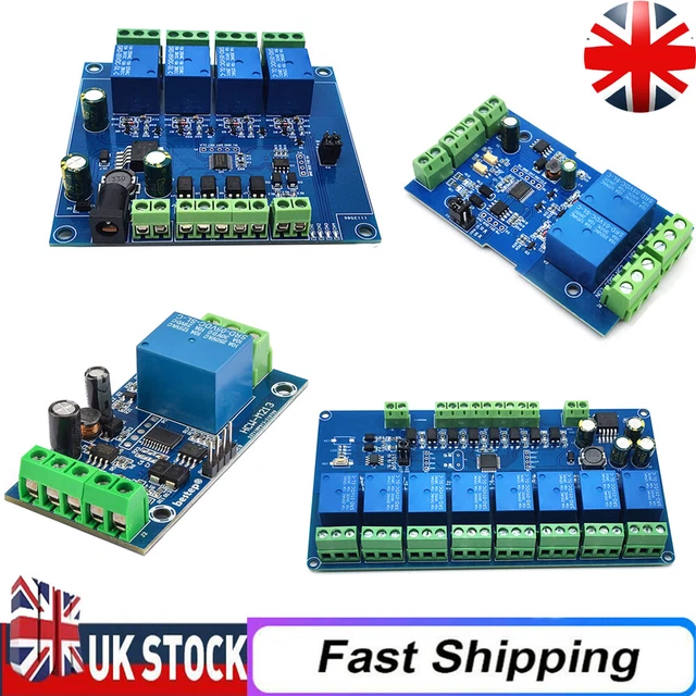 MODBUS RTU 1/2/4/8 Channel Relay Module Switch input output RS485/TTL UART UK £7.99 - PicClick UK