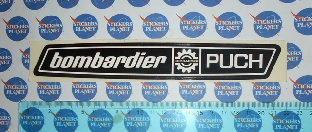 ADESIVO STICKER AUTOCOLLANT VINTAGE BOMBARDIER PUCH ORIGINAL ANNI '80 ...