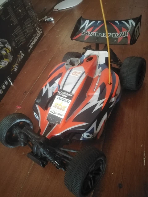 THUNDER TIGER TOMAHAWK 1:10 scale Nitro powered 4wd off road RC buggy £ ...