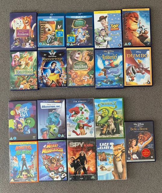 KIDS DISNEY DREAMWORKS movies bundle Classic DVDs Blu-ray Job Lot Ltd Edition £12.00 - PicClick UK