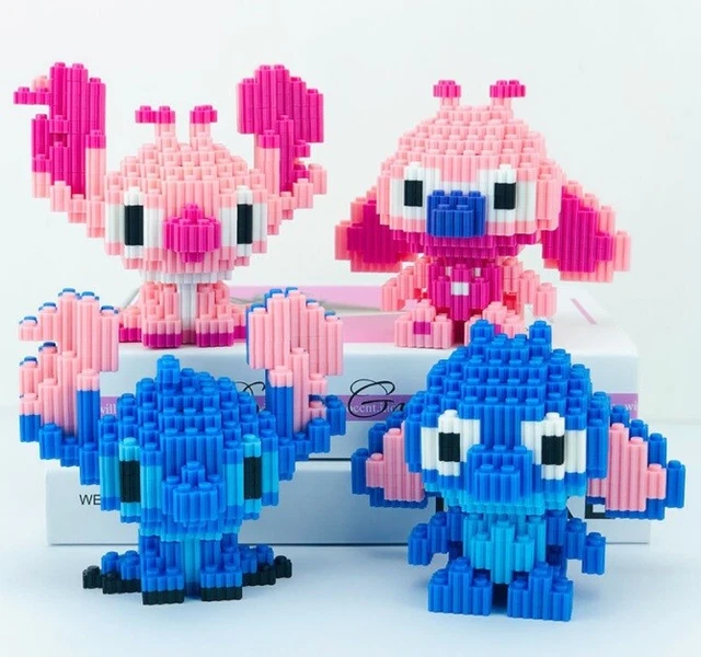 STITCH AND ANGEL 3D Puzzle Micro Building Blocks DIY Figurine £5.99 ...