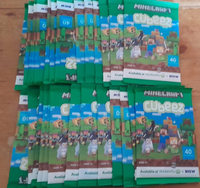 NEW MINECRAFT CUBEEZ 2025 Woolworths x 60 Unopened Packs $40.00 ...