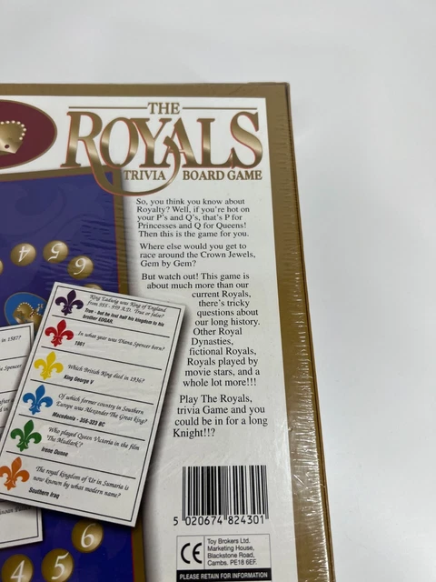 THE ROYALS TRIVIA Board Game monarchy king queen 2-6 players 10+ Royal ...