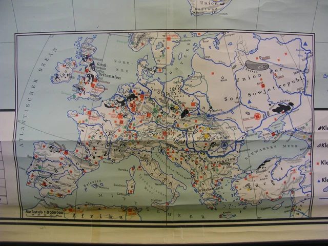 MAPPA DA PARETE scuola bella vecchia mappa del mondo carbone oro ...
