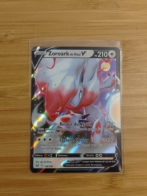 CARTE POKÉMON ZOROARK de Hisui V 146/196 EB11 Origine Perdue Epee Et Bouclier FR EUR 3,00 ...