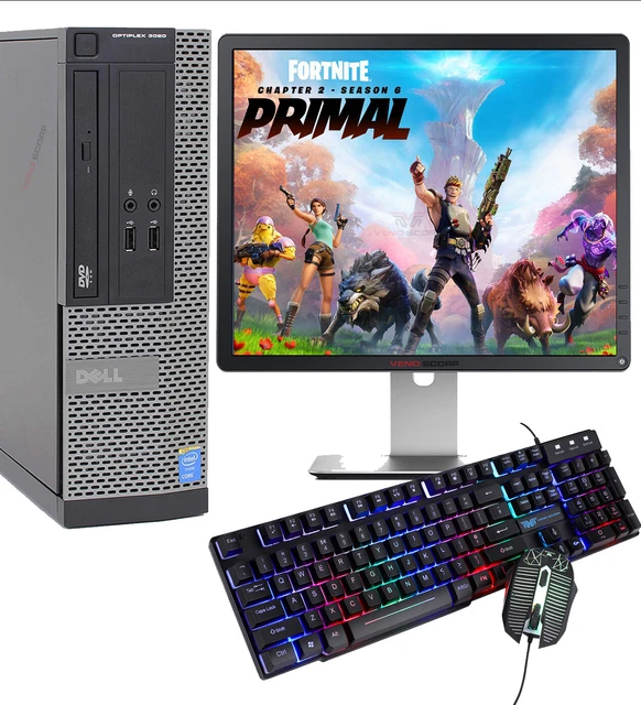 DELL GAMING PC 19" BUNDLE GT710 TOWER FULL SET COMPUTER SYSTEM INTEL i5 ...