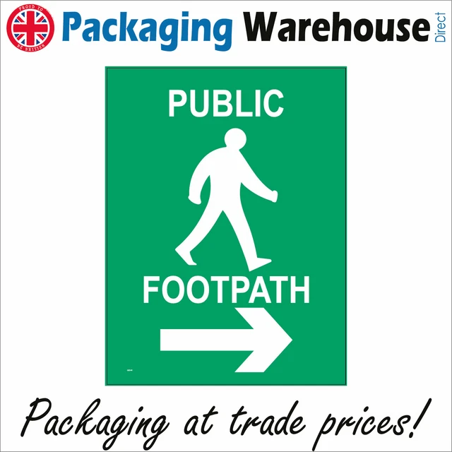 GE545 PUBLIC FOOTPATH Right Arrow Sign Direction Track Trail Path ...