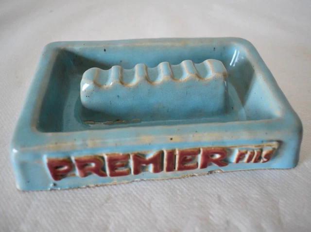 ANCIEN CENDRIER PUBLICITAIRE En Ceramique Premier Fils Absinthe Anis ...