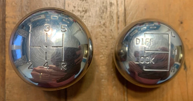 LAND ROVER DEFENDER 90 120 Alloy Gearknob And Transfer Knob R380 ...