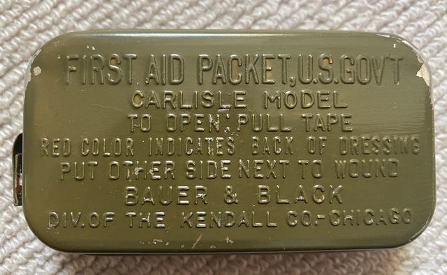 WW2 US ARMY USMC First Aid Packet Tin Mid-Late War Made Original EUR 34 ...