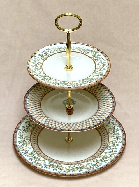JOHNSON BROTHERS: TESCO (Home Base) "Lemon Tree" THREE TIER CAKE STAND ...