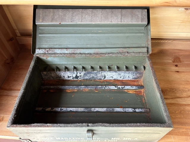 BRITISH ARMY POST WW2, Bren Gun 7.62mm Ammunition Box (EMPTY) EUR 58,36 ...