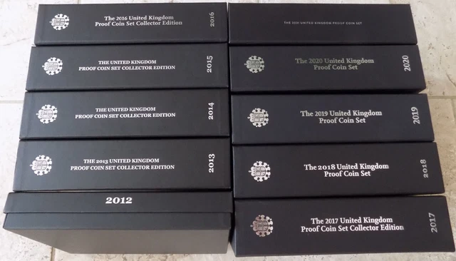 ROYAL MINT EMPTY Proof Set Boxes + COAs, 2012 - 2021, Choice of Year £ ...