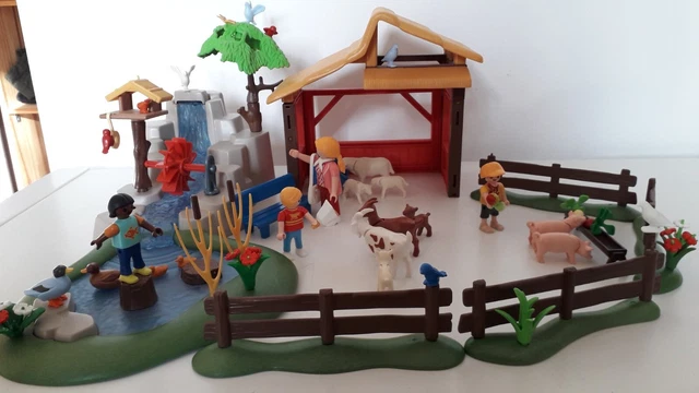 PLAYMOBIL 4851 FERME pédagogique - univers zoo personnages et animaux ...