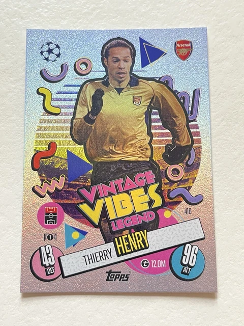 THIERRY HENRY VINTAGE Vibes Legend Match Attax 2024/2025 Arsenal 24/25 # 416 £3.00 - PicClick UK